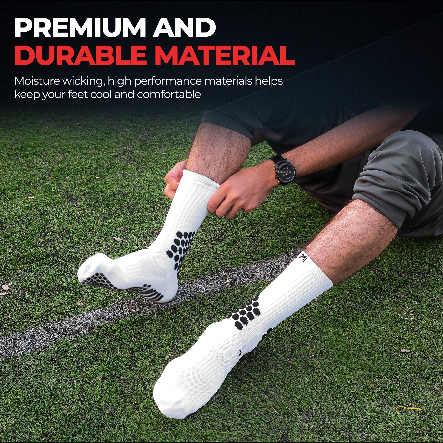 Soccer Grip Socks with Cushioned Ankle Protection – MediCaptain